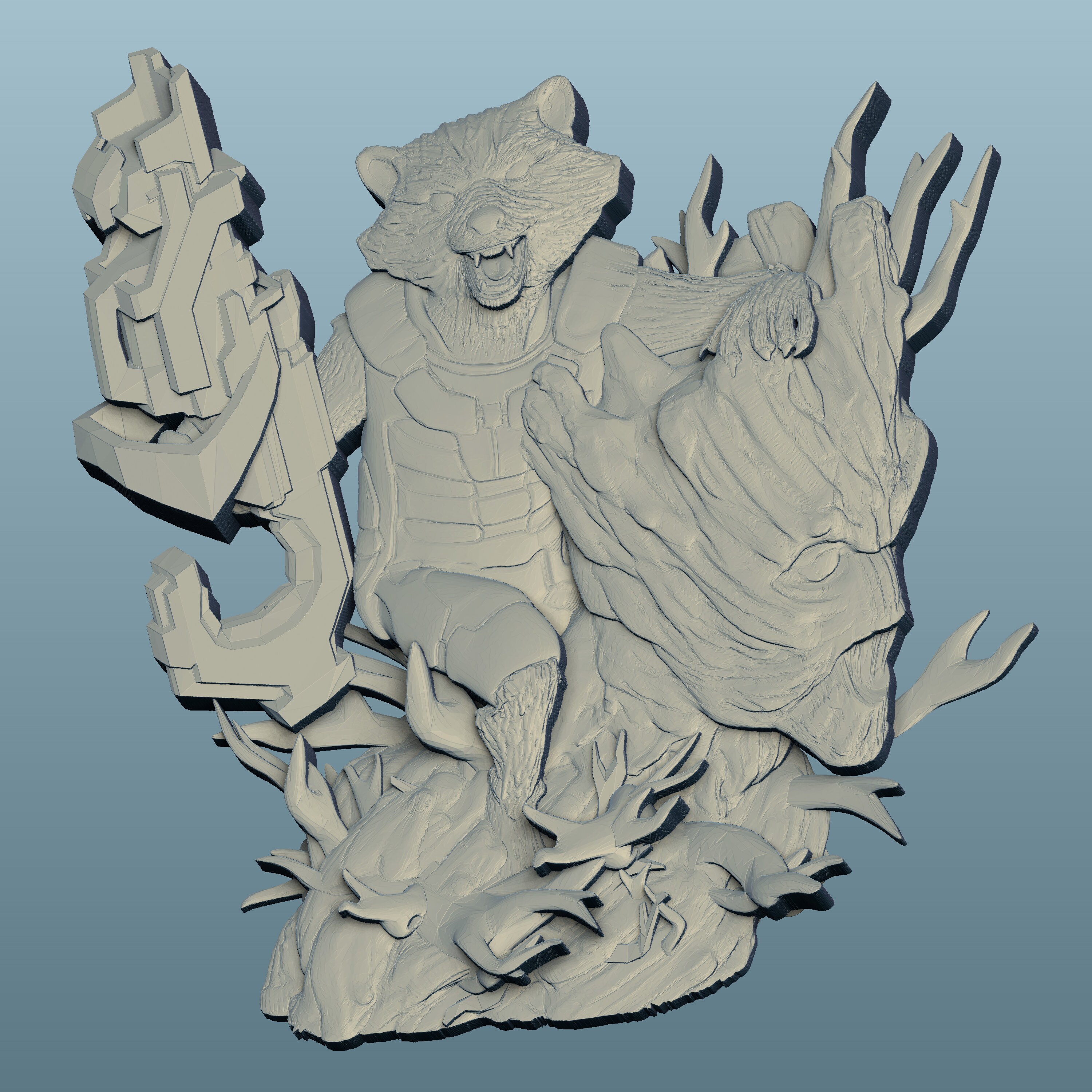 Reliefs 3D STL Model for CNC Router Engraver Carving Machine Relief ...