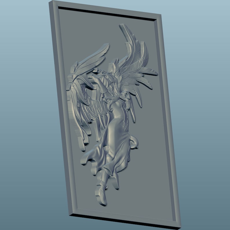 Angel Reliefs 3D STL* Model for CNC Router Engraver Carving Machine Relief Artcam Aspire Cnc ...