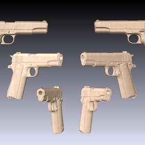 6 Models Colt 1911 Reliefs 2A 2nd Amendment 3D STL* Model for CNC ...