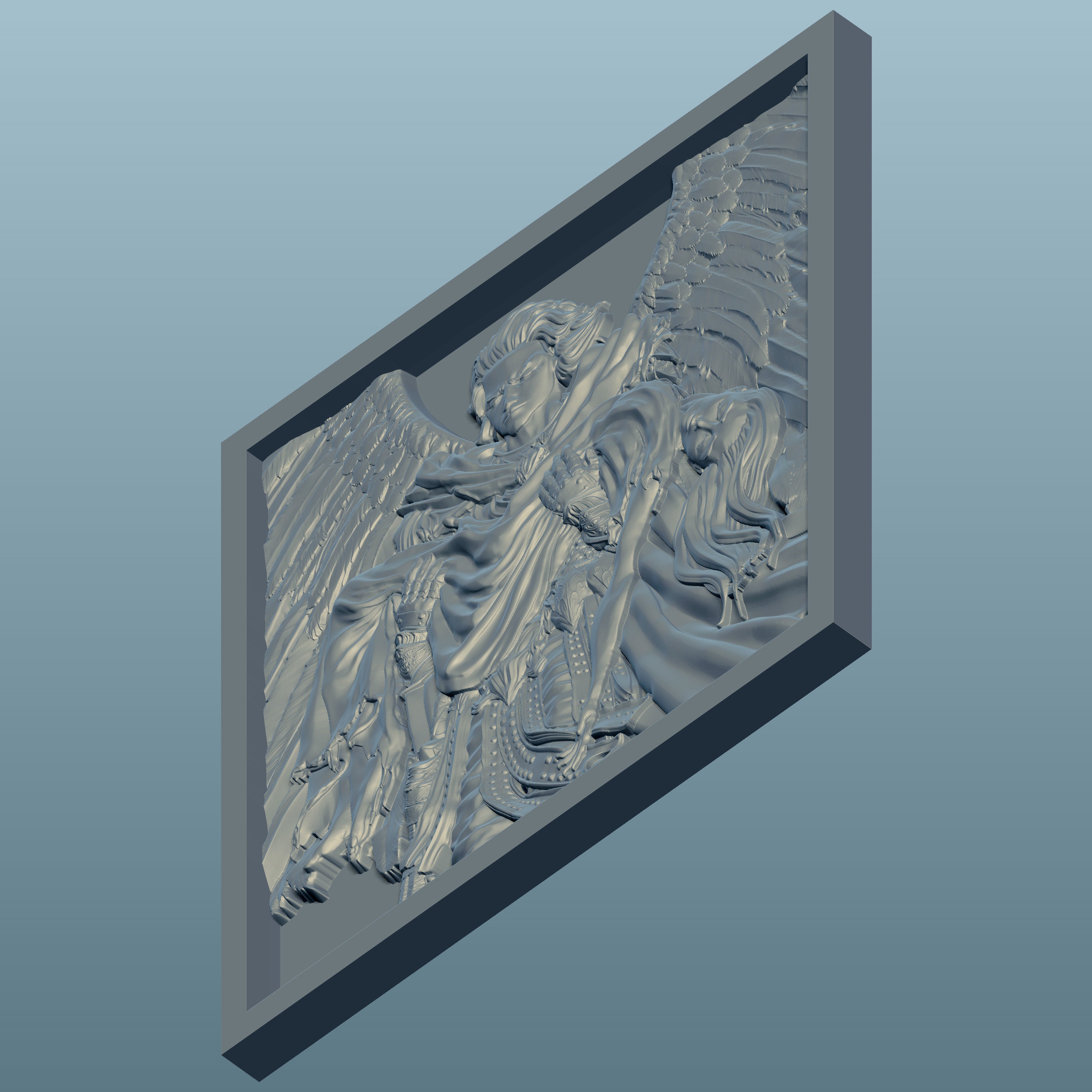 Angel Reliefs 3D STL Model for CNC Router Engraver Carving Machine ...