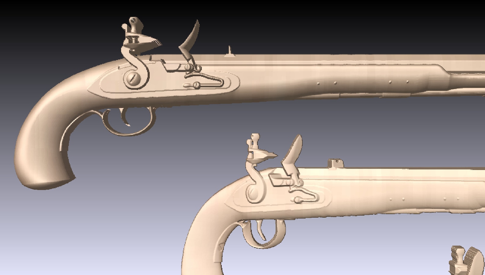 6 X Flintlock Musket Pistol Reliefs 2A 2nd Amendment 3D STL* Model for ...
