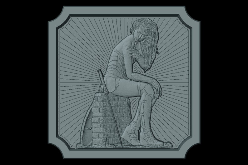 Wonder Woman Reliefs 3d Stl Model For Cnc Router Engraver Carving