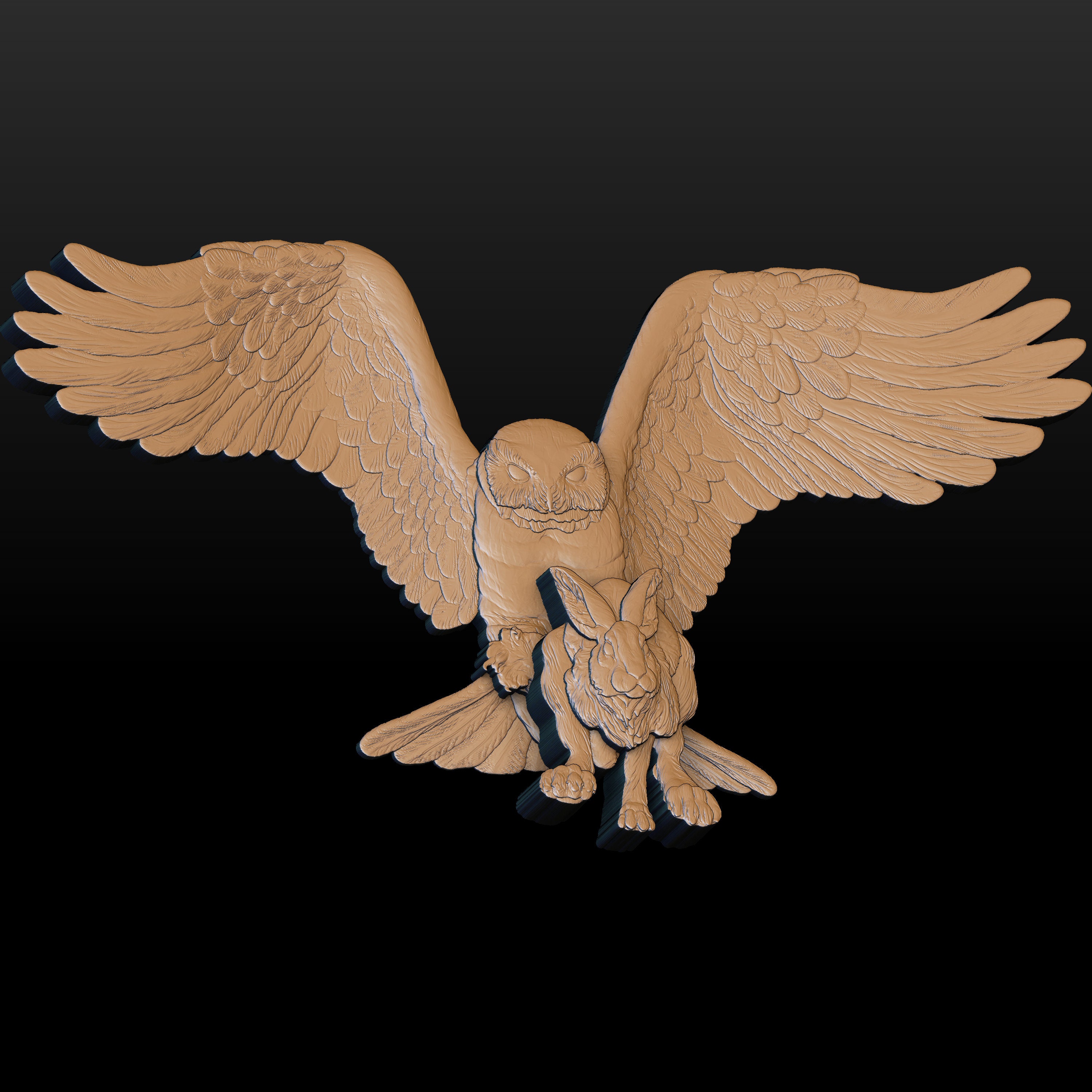 The Hunt Model Relief Reliefs 3D STL Model for CNC Router Engraver ...