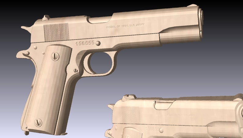 6 Models Colt 1911 Reliefs 2A 2nd Amendment 3D STL* Model for CNC ...