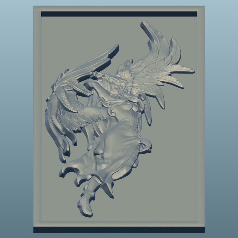 Angel Reliefs 3D STL* Model for CNC Router Engraver Carving Machine ...