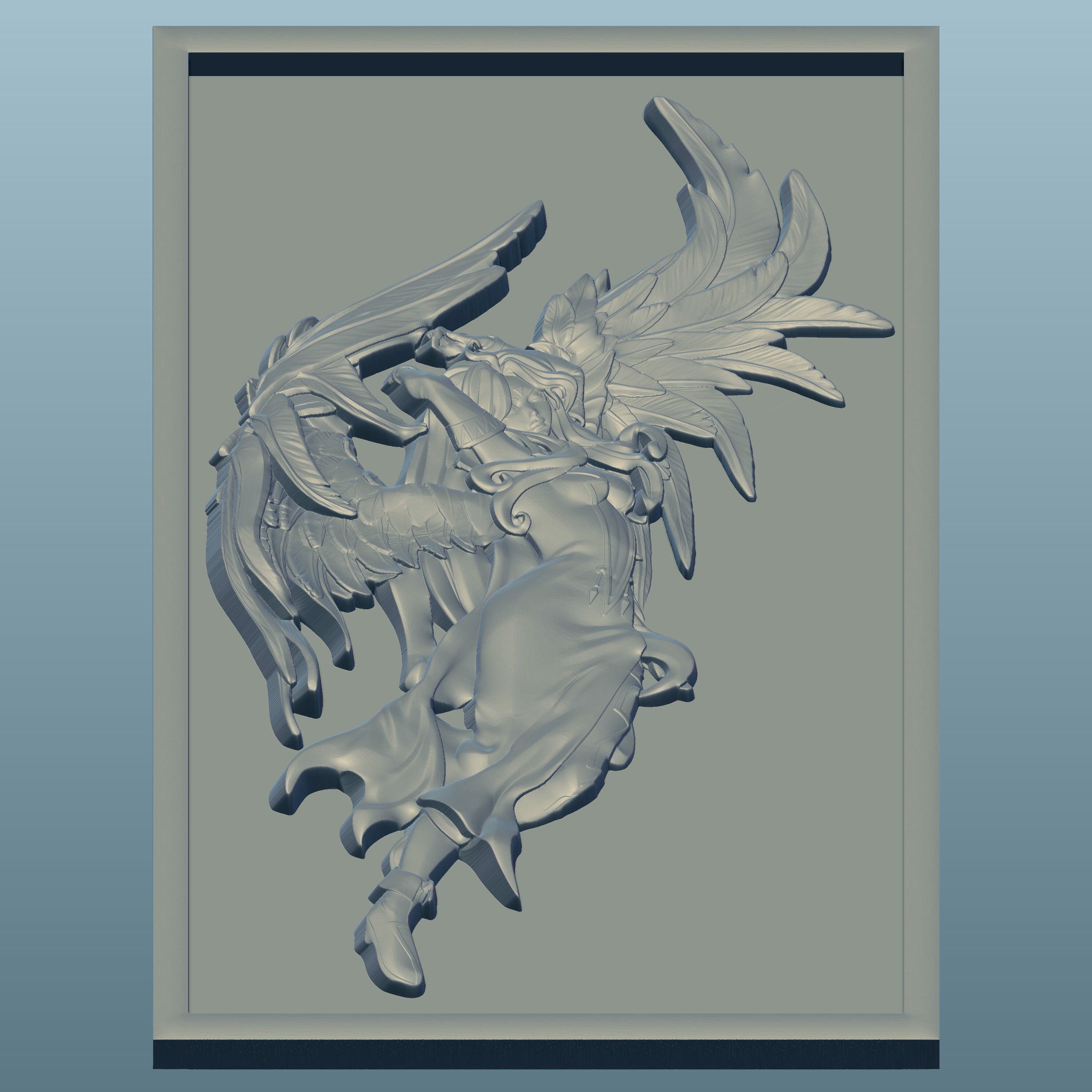 Angel Reliefs 3D STL* Model for CNC Router Engraver Carving Machine ...