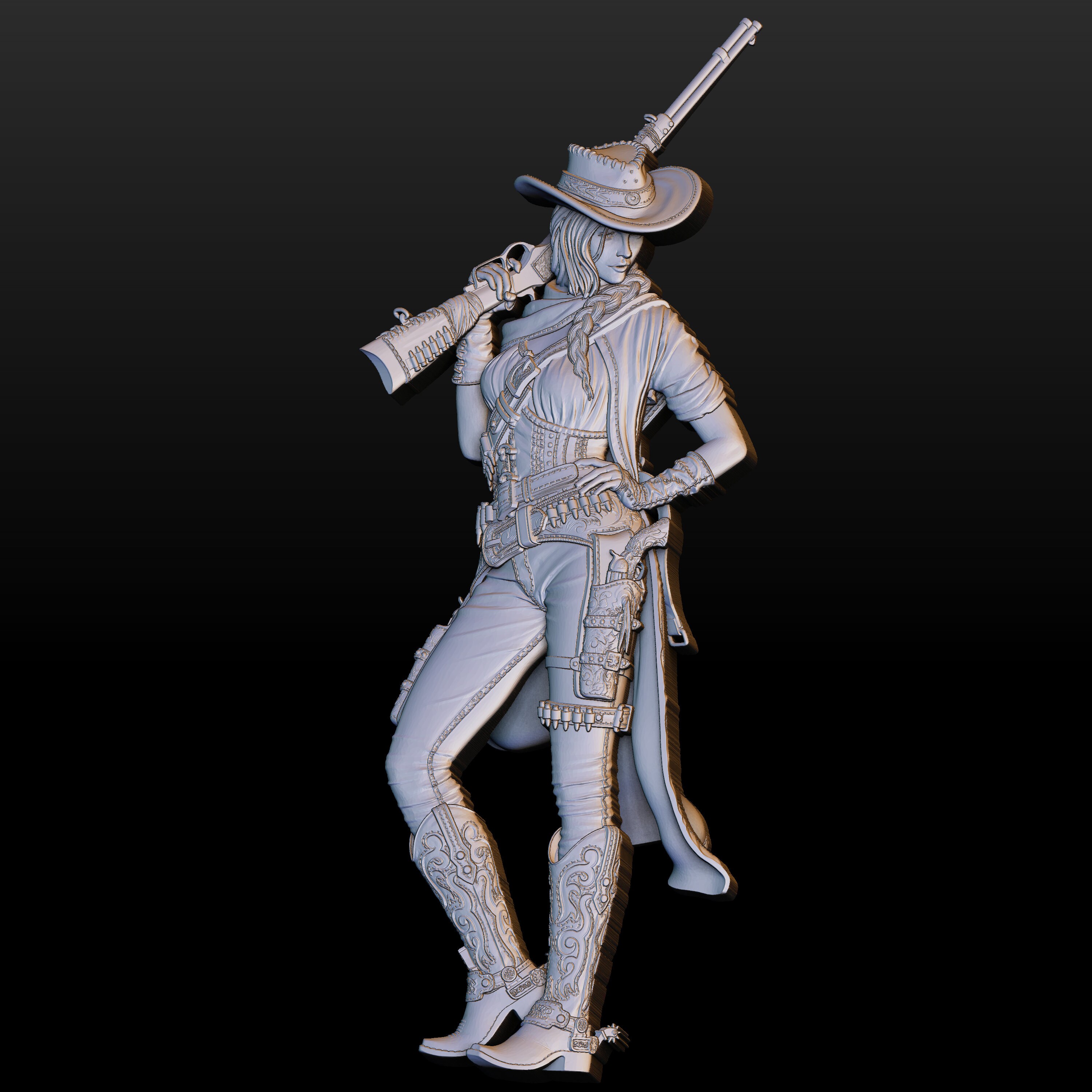 Sexy Guns Reliefs 3D STL Model for CNC Router Engraver Carving Machine ...