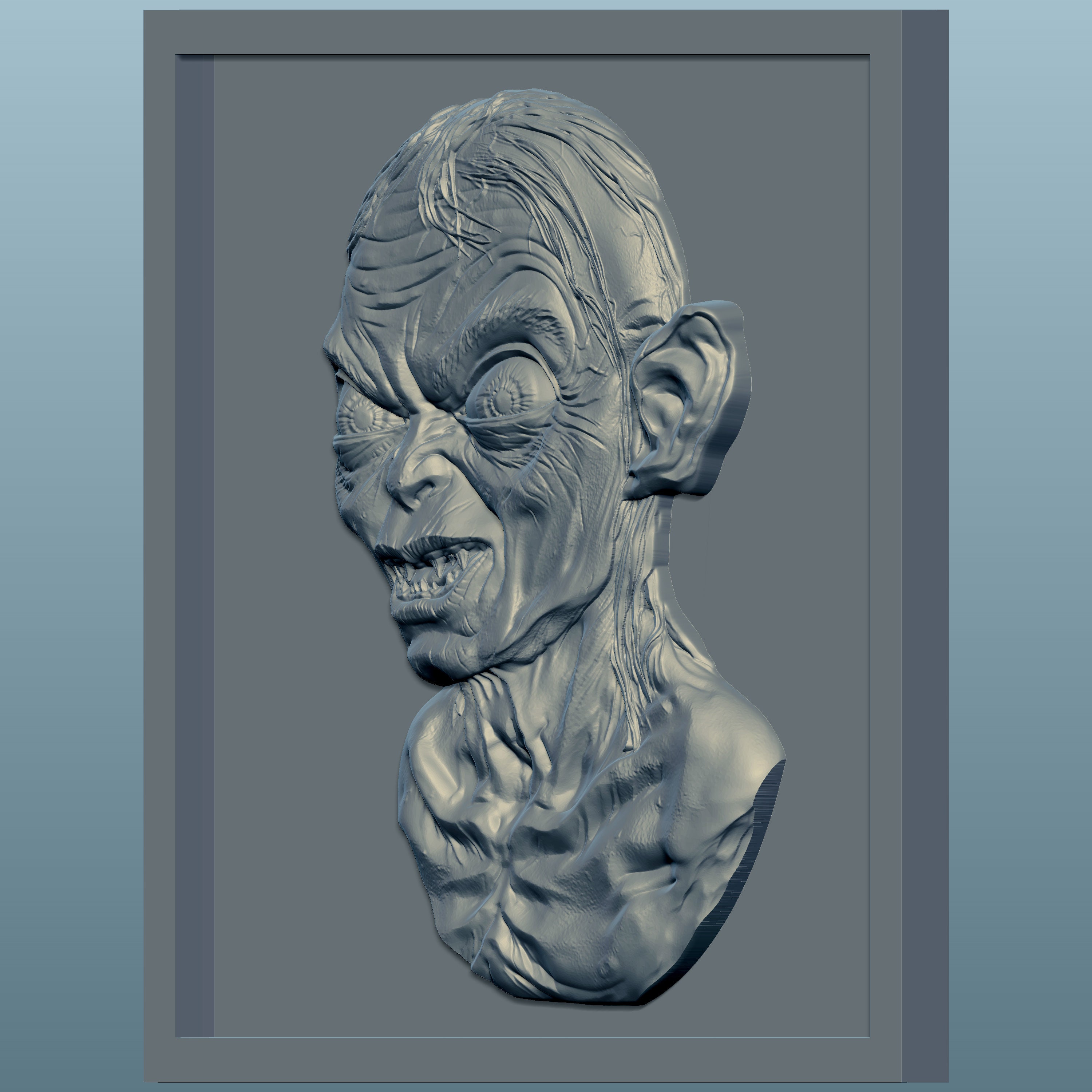 Creepy Reliefs 3D STL Model for CNC Router Engraver Carving - Etsy