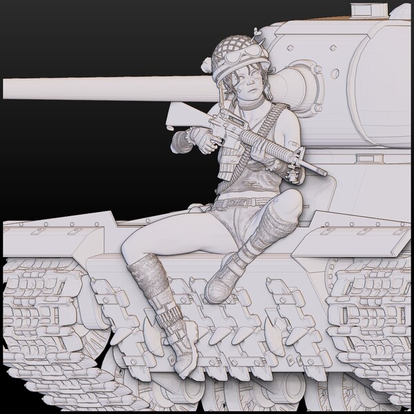 Tank Girl 3d Model Etsy
