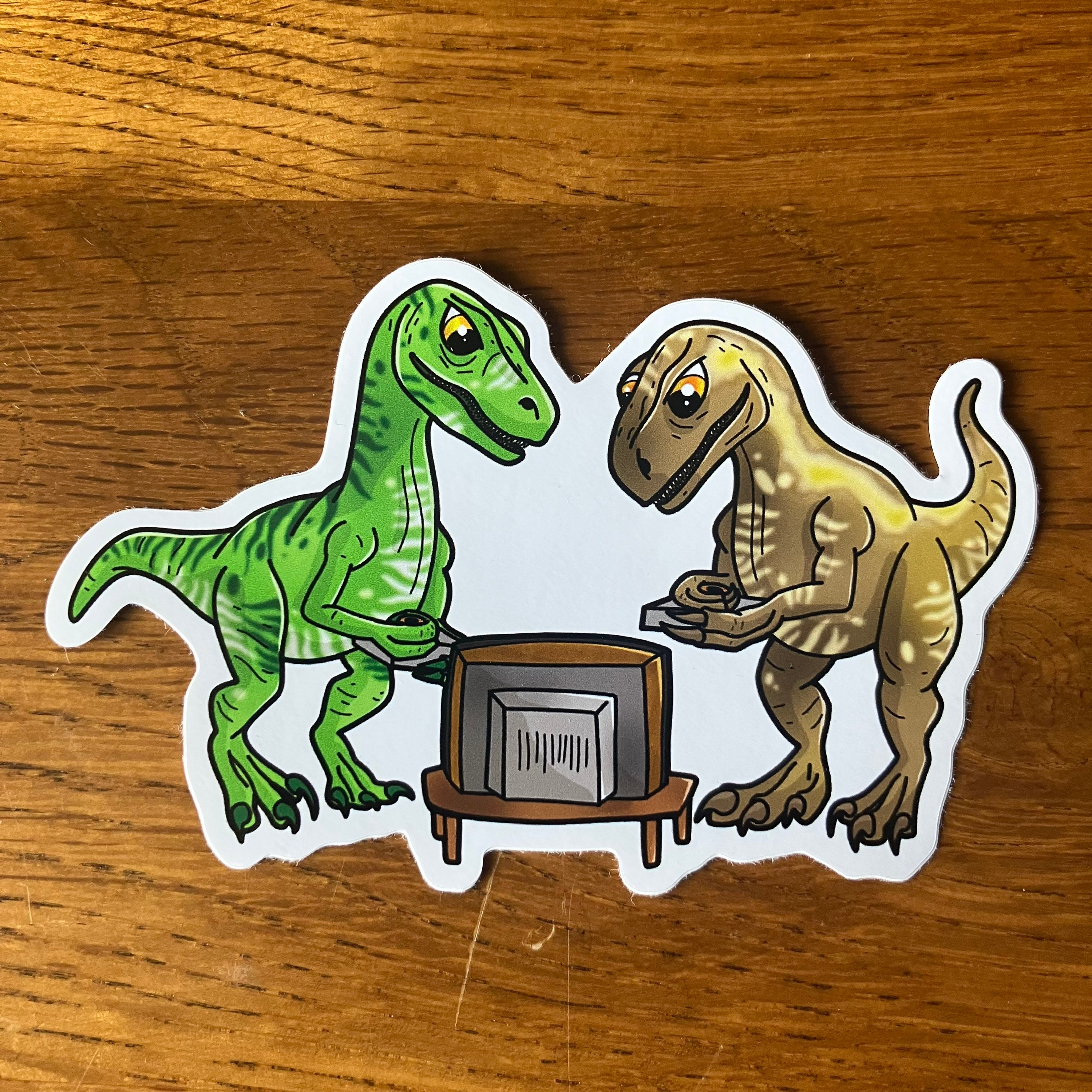 Dinosaur Gamer Sticker Set - Etsy