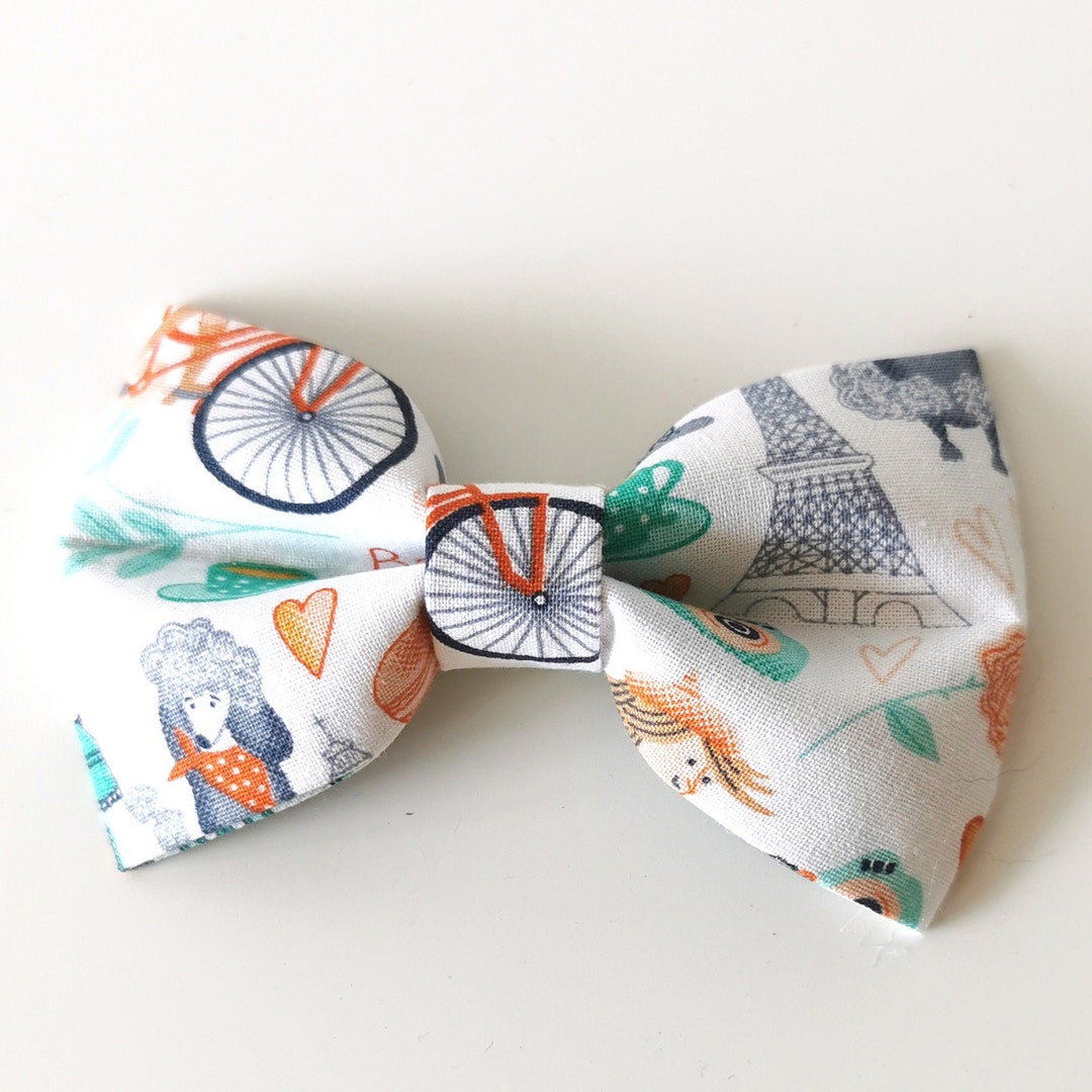 Meet Me in Paris Bow Tie - French Bow Tie - Paris Dog Bow - Paris Dog ...
