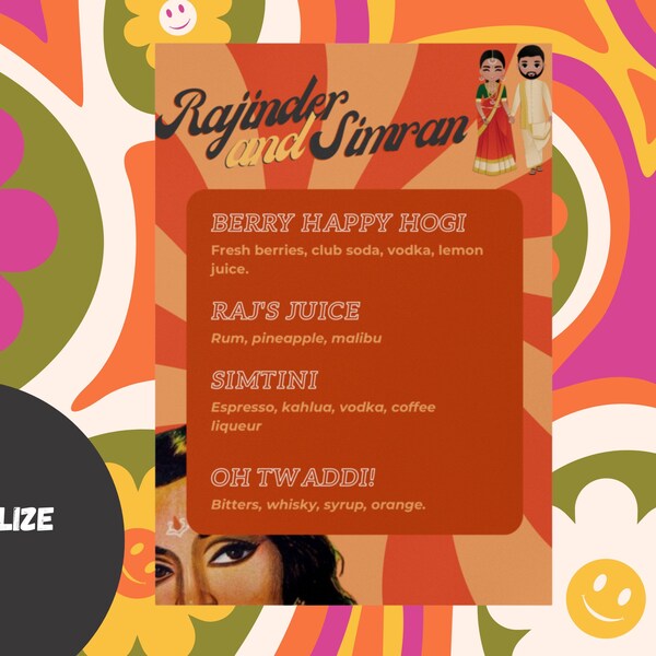 Desi Drinks Menu Svg - Etsy