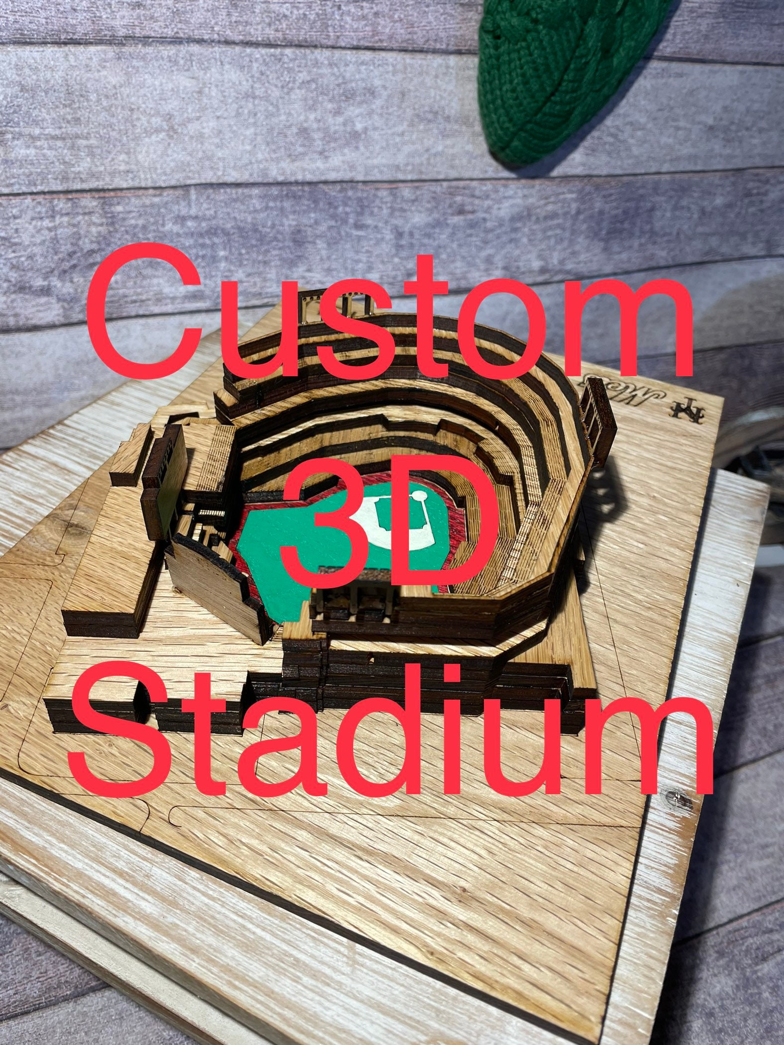 Custom Wooden 3D Stadium: Personalized Arena Decor - Etsy