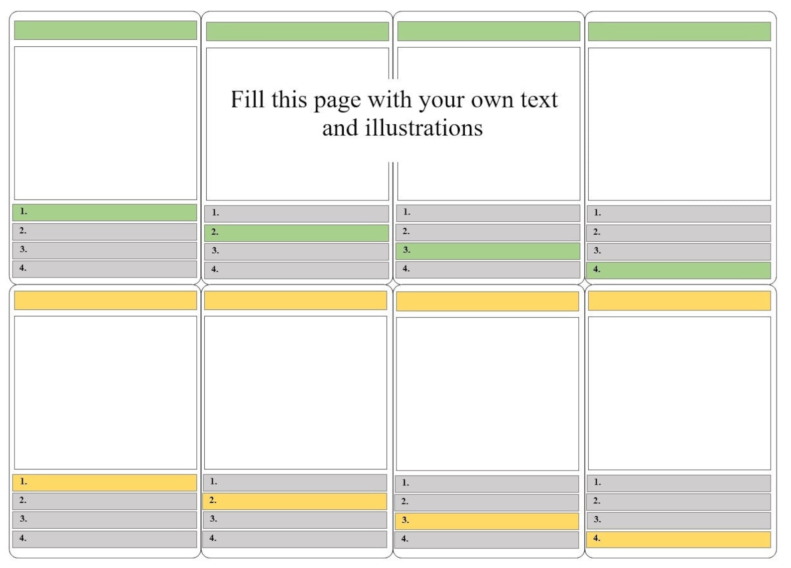 Templates for Creating Your Own Quartet Game in Word - Etsy
