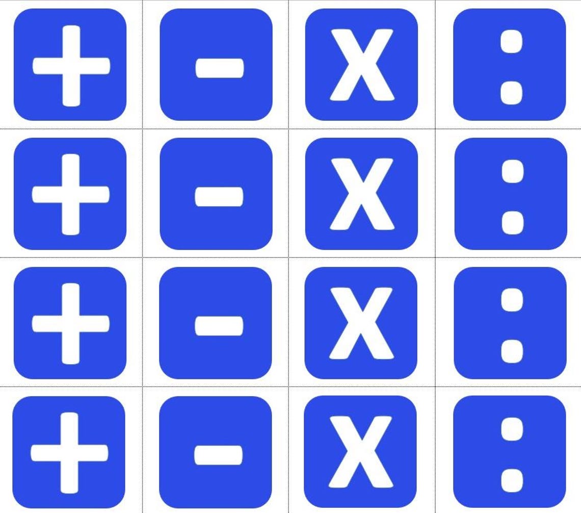 Combi Sum: Math Game for Practicing Main Operations With Numbers 1 to ...