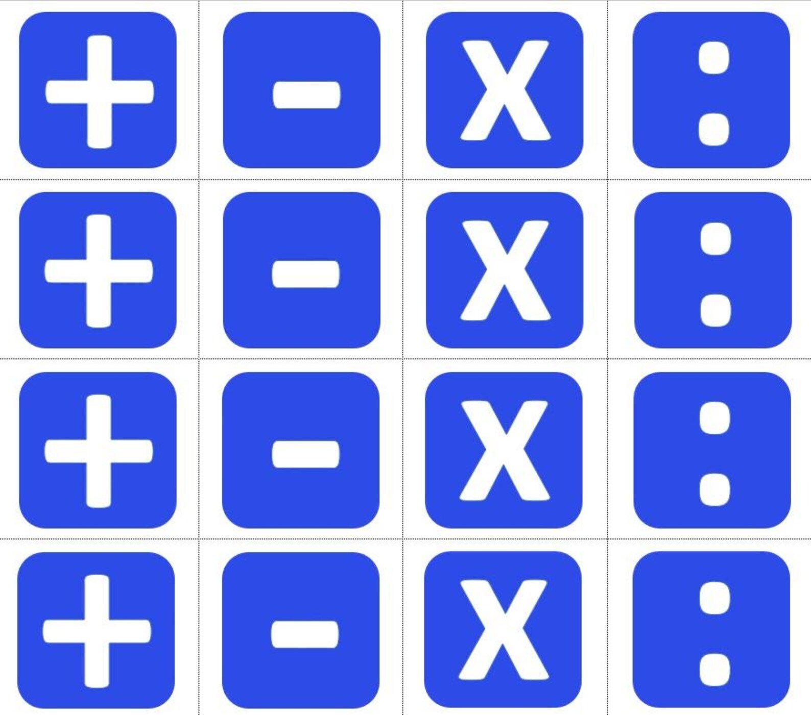 Combi Sum: Math Game for Practicing Main Operations With Numbers 1 to ...