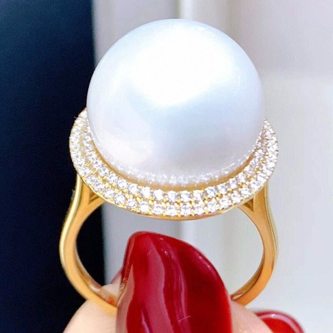 Pearl Ring for Women Pearl Silver Ring by Notteluna Minimal Rings ...