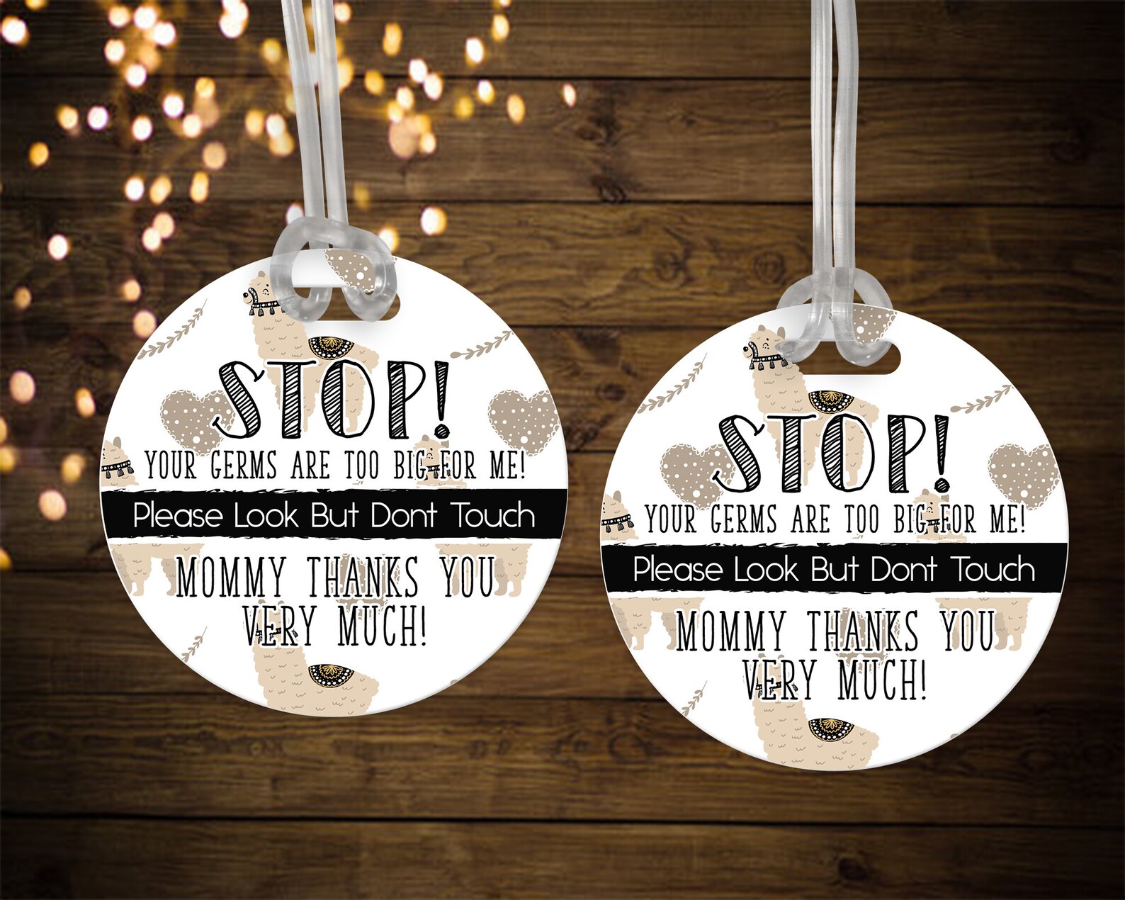 Baby Germ Tag, Stroller Tag, Car Seat Tag, Carseat/stroller Tag, Your ...