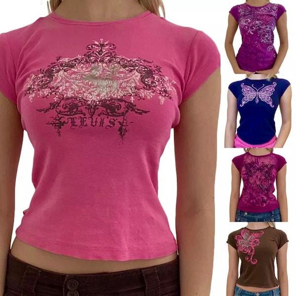 Y2k Tee Heart - Etsy