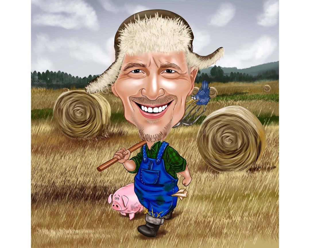 Exaggerated Character Art, Funny Personalized Caricature, Amusing ...