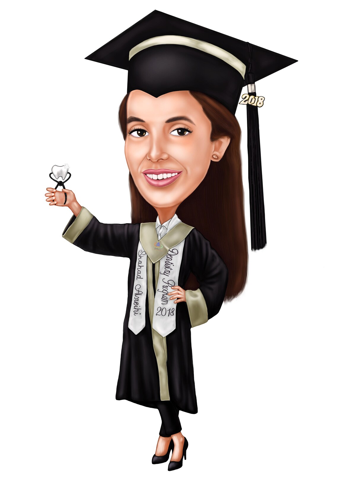Custom Graduation Caricature Gift, Personalized Graduation Gift From ...