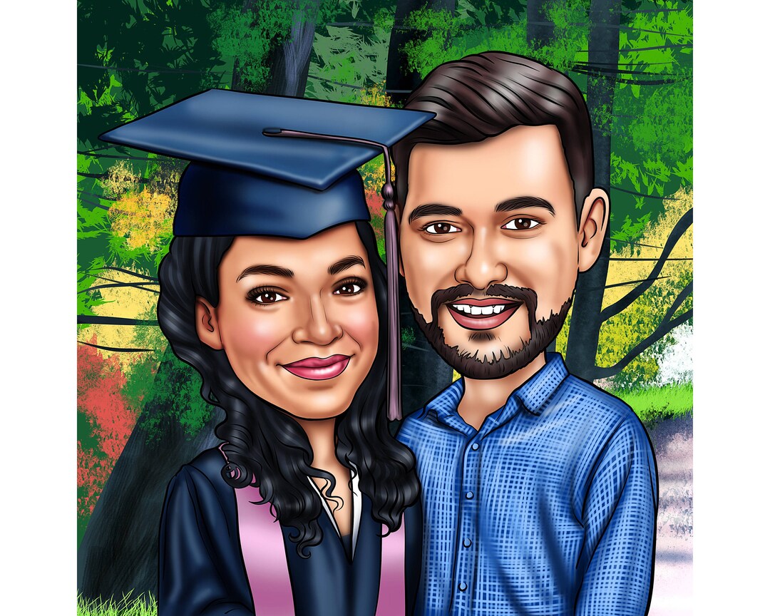 Custom Graduation Caricature Gift, Personalized Graduation Gift From ...