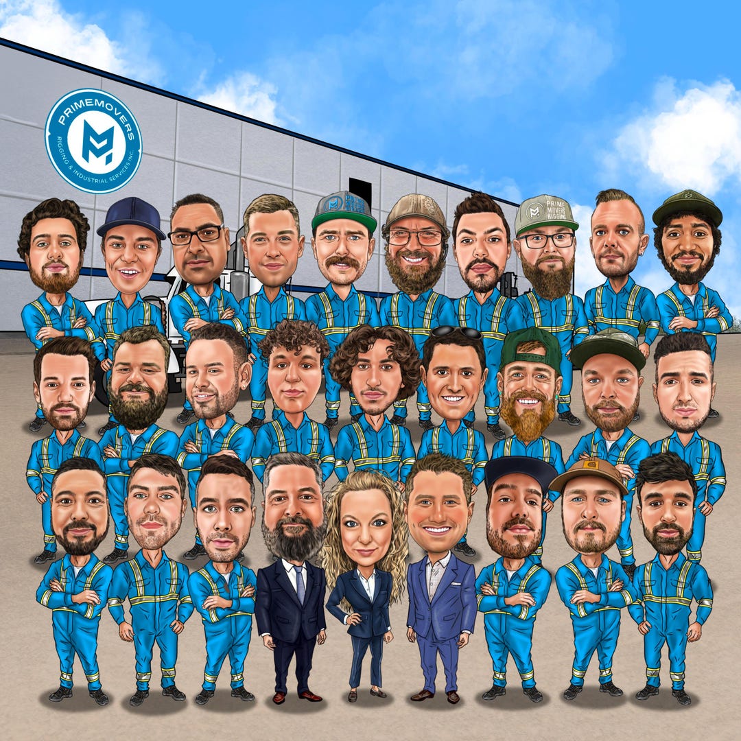 Company Caricature, Work Caricature, Group Caricature, Office ...