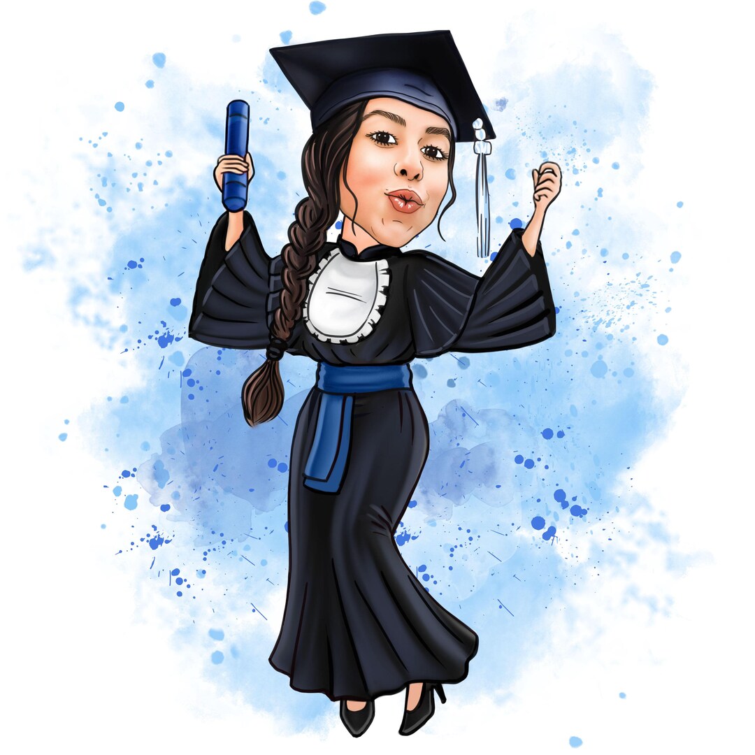 Graduation Caricature, Graduation Portrait From Photo, Graduate ...