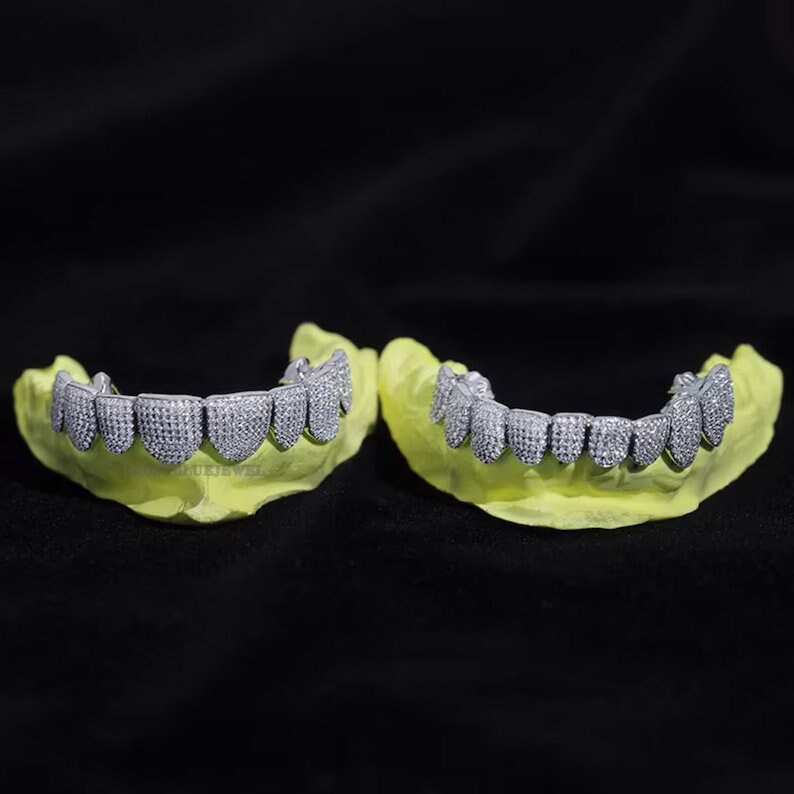 Moissanite Grillz, 10 Top & 10 Botton Moissanite Grills, Custom Made ...