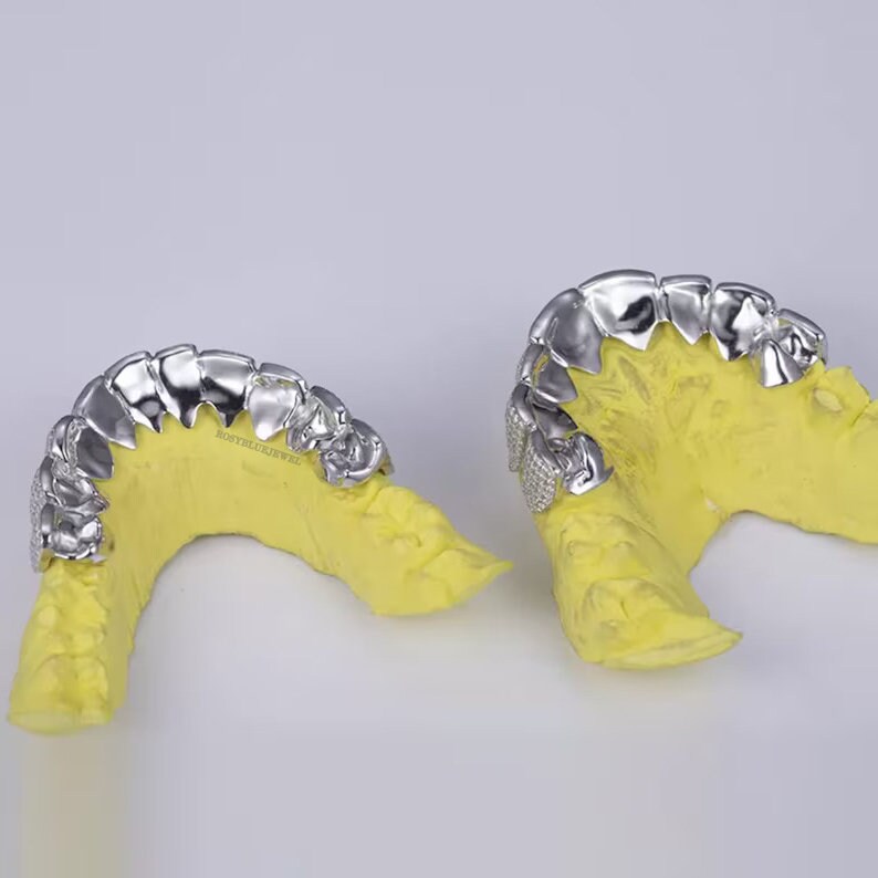 Moissanite Grillz, 10 Top & 10 Botton Moissanite Grills, Custom Made ...