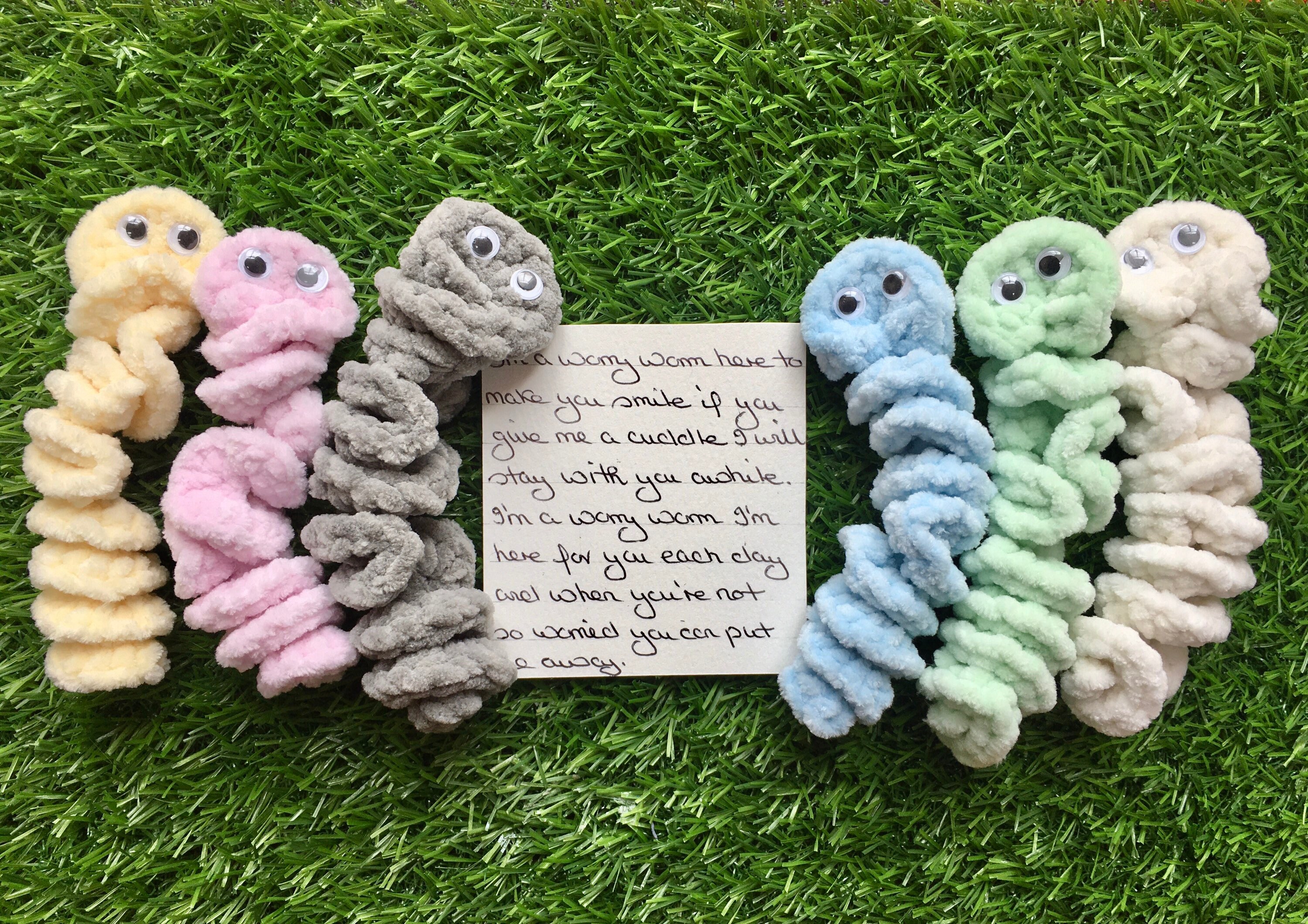 Worry Worm With Poem/anxiety Toy/fidget Toy/stress Toy - Etsy UK