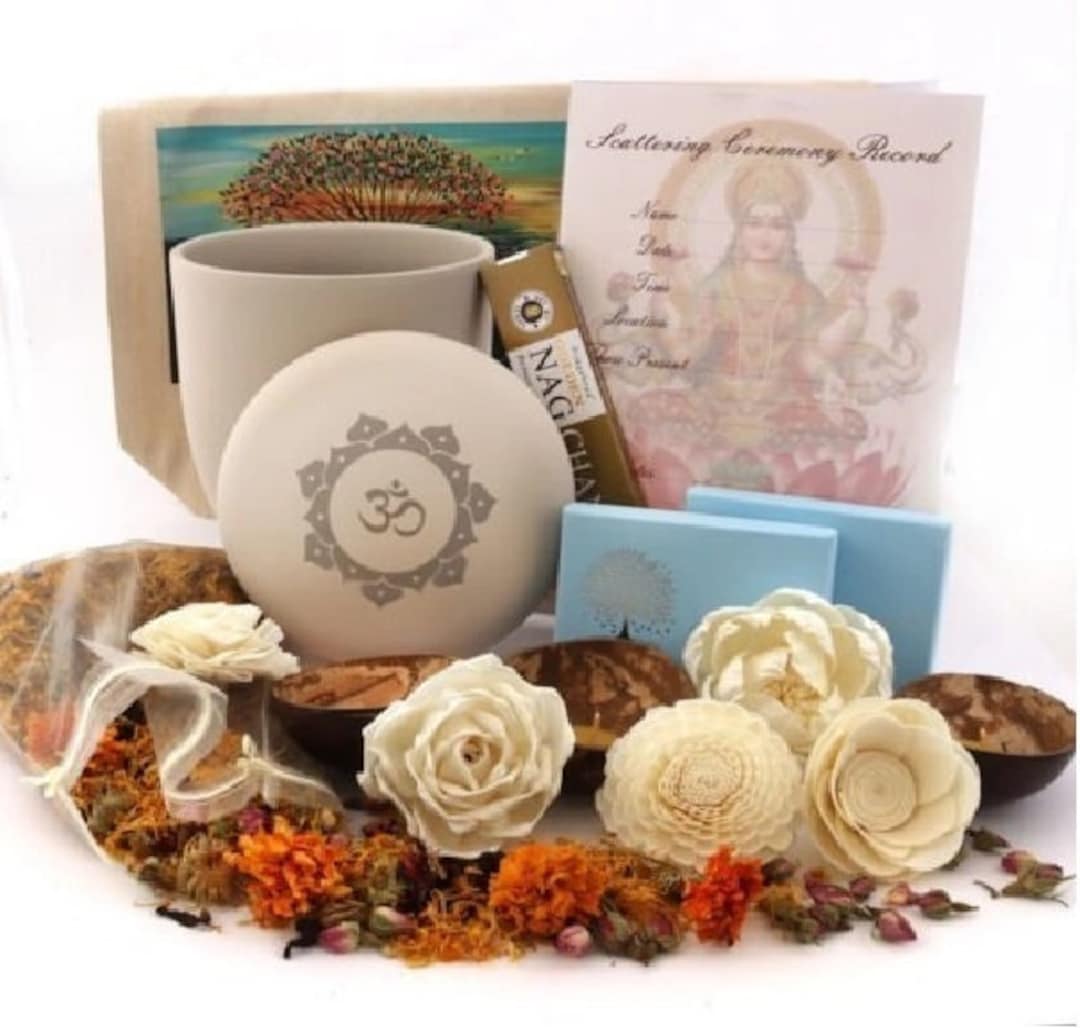 Deluxe Hindu Puja Water Ceremony Set Om Water Urn Including - Etsy