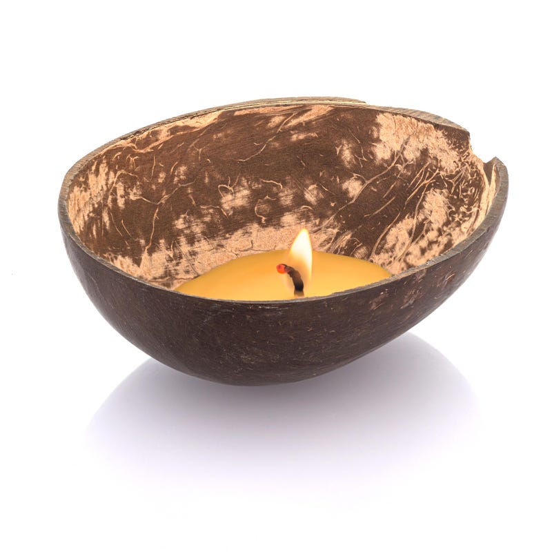 Coconut Shell Candles - Etsy