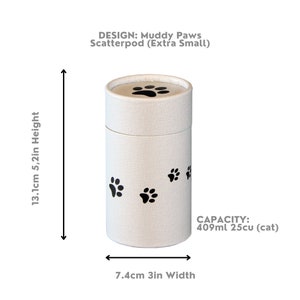 Pet Urn | Pet Scatter Tube | Paw Print Urn | Paw Print Scatter Tube for ...