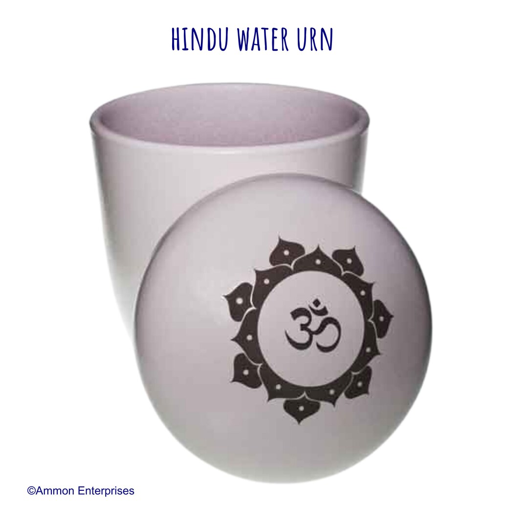 Biodegradable Clay Hindu Ashes Urn: Om Water Burial Urn - Etsy UK