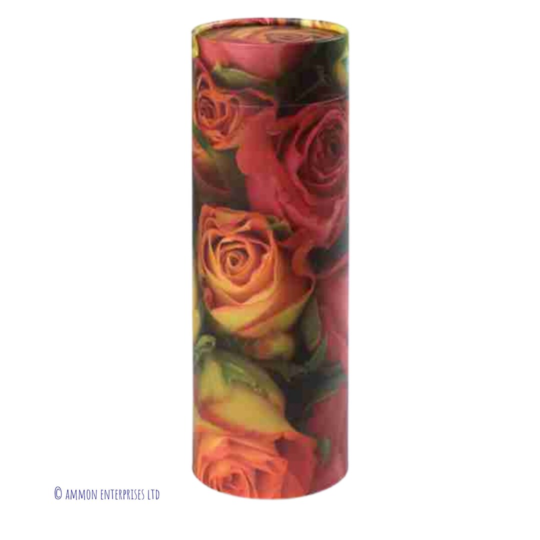 Scatter Tube and Certificate - Rose Flower Ashes Urn - Biodegradable ...