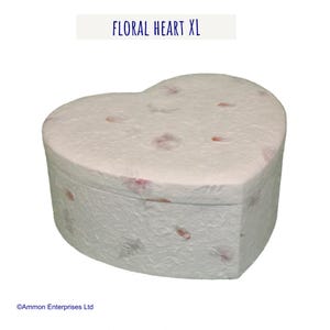 Two Person Urn - Floral Heart Shaped - Biodegradable Cremation Ashes ...