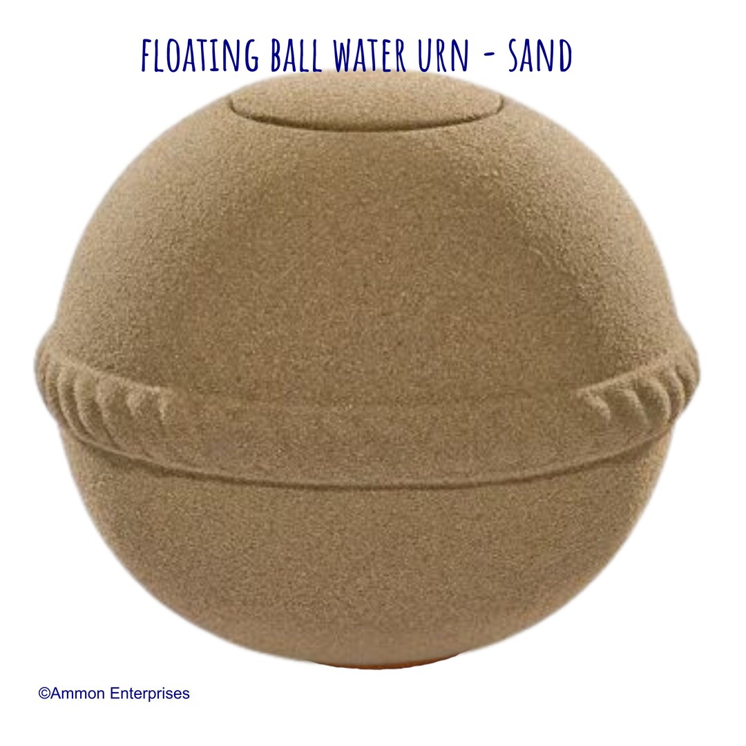 Biodegradable Urn for Water Floating Ball Quartz Sand White Urn ...