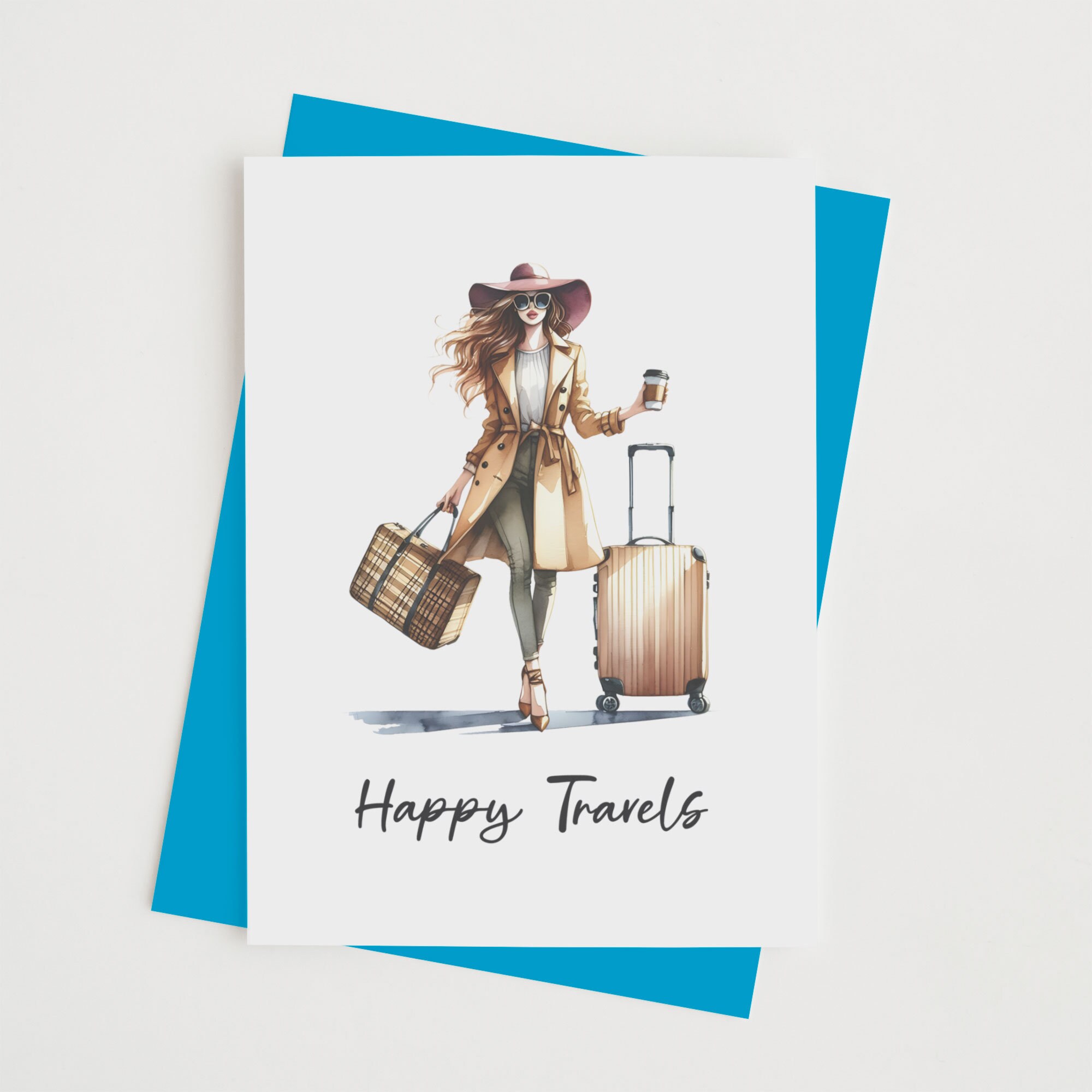 Happy Travels | Congratulations | Bon Voyage | Backpacking Card | Road ...