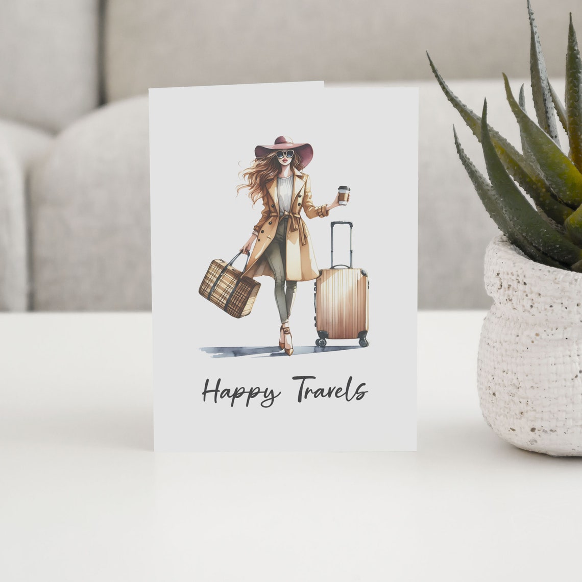Happy Travels | Congratulations | Bon Voyage | Backpacking Card | Road ...