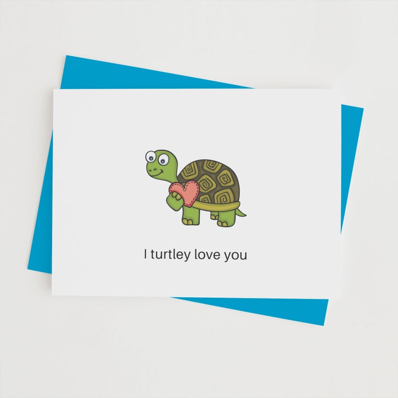 I Turtley Love You | Turtle | Pun Cards | Love You Card | Funny Cards ...