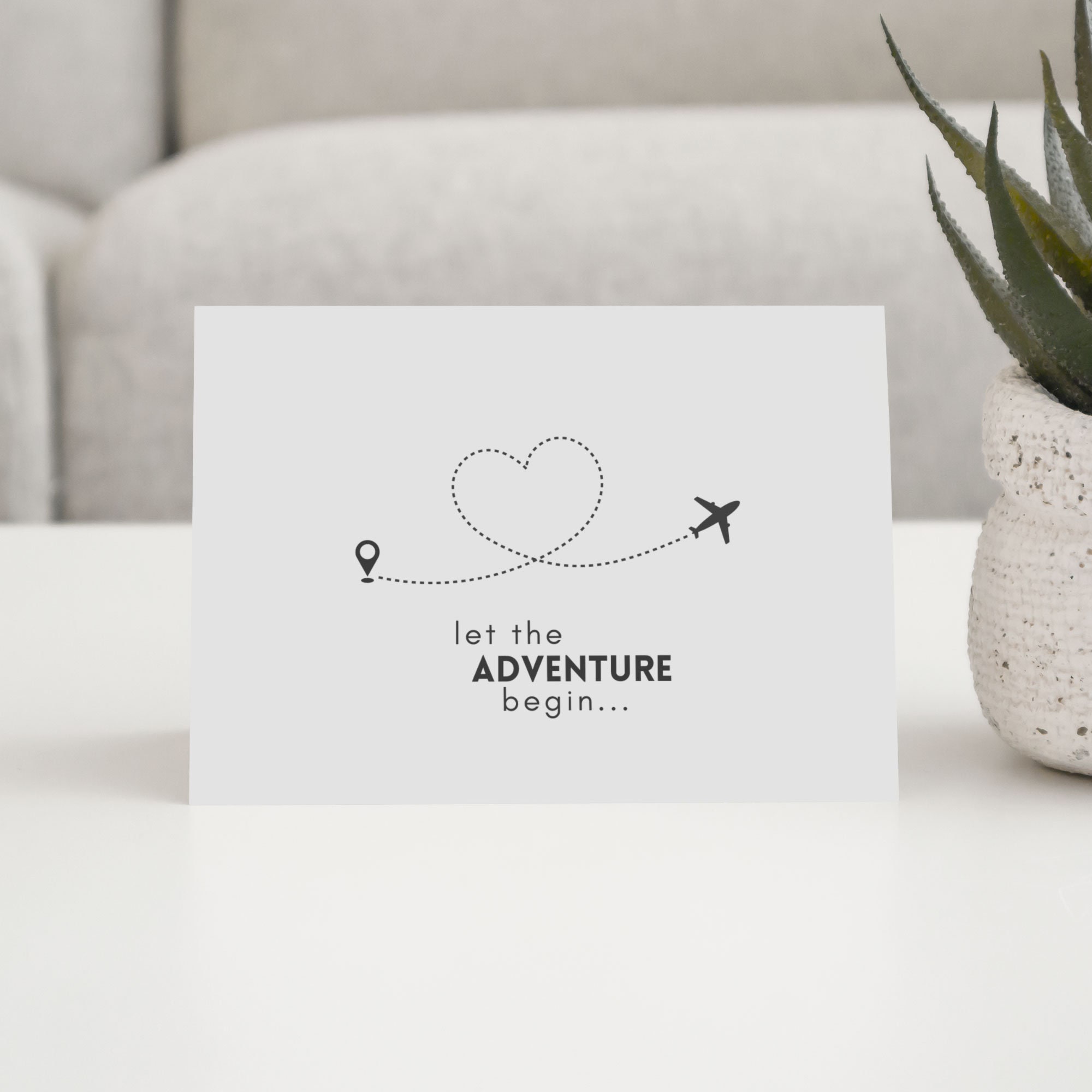 Let the Adventure Begin | Romantic Card | Anniversary | Love | Cute ...