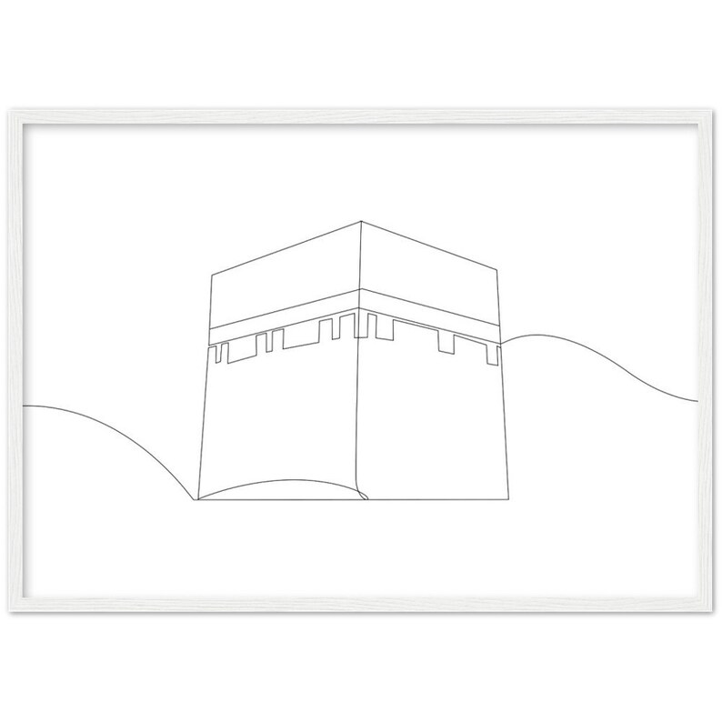 Kaaba Line Art | Makkah | Mecca | Islamic Wall Art | Islamic Wall Decor ...