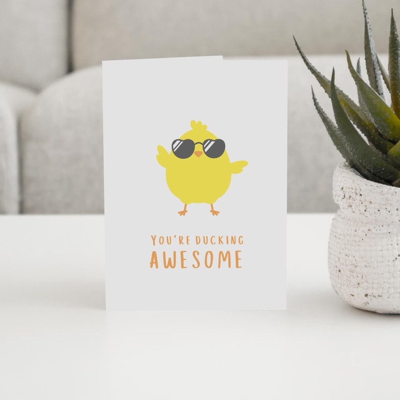 You're Ducking Awesome | Good Luck Duck | Thank You Cards | Everyday ...