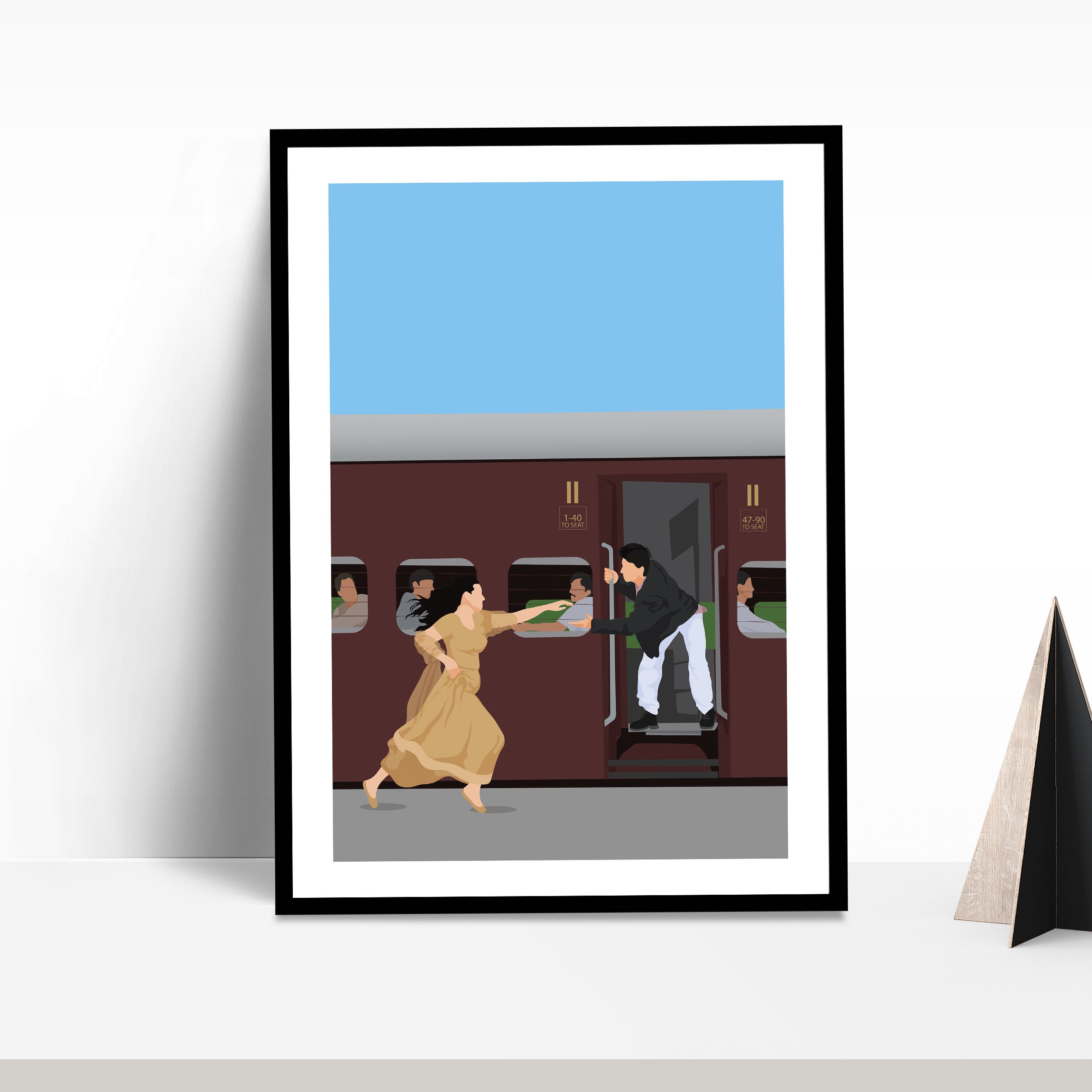 Dilwale Dulhania Le Jayenge Train | Bollywood Poster | Indian Film ...