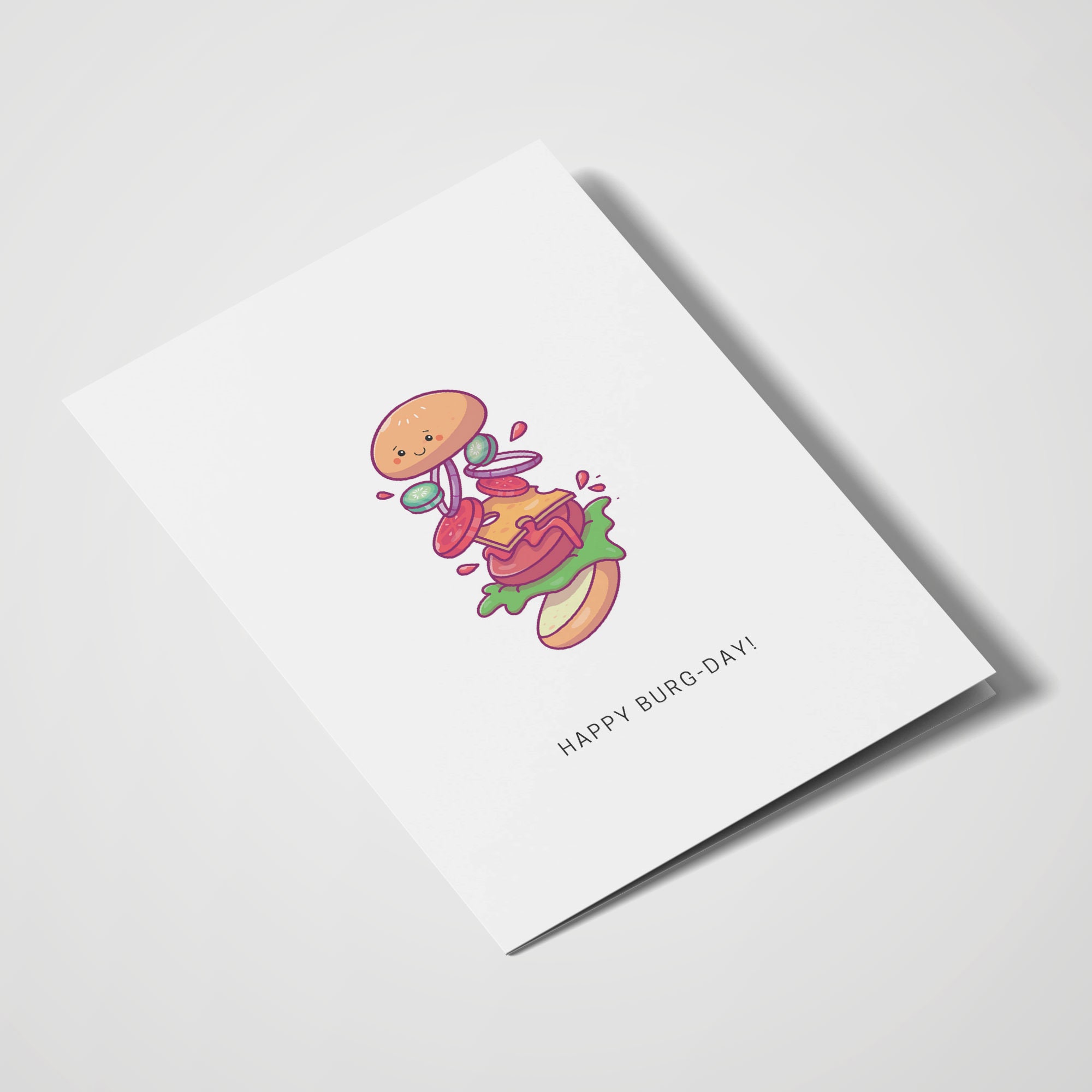 Happy Burg-day | Birthday | Food Pun Cards | Burger Lover | Meat Lover ...