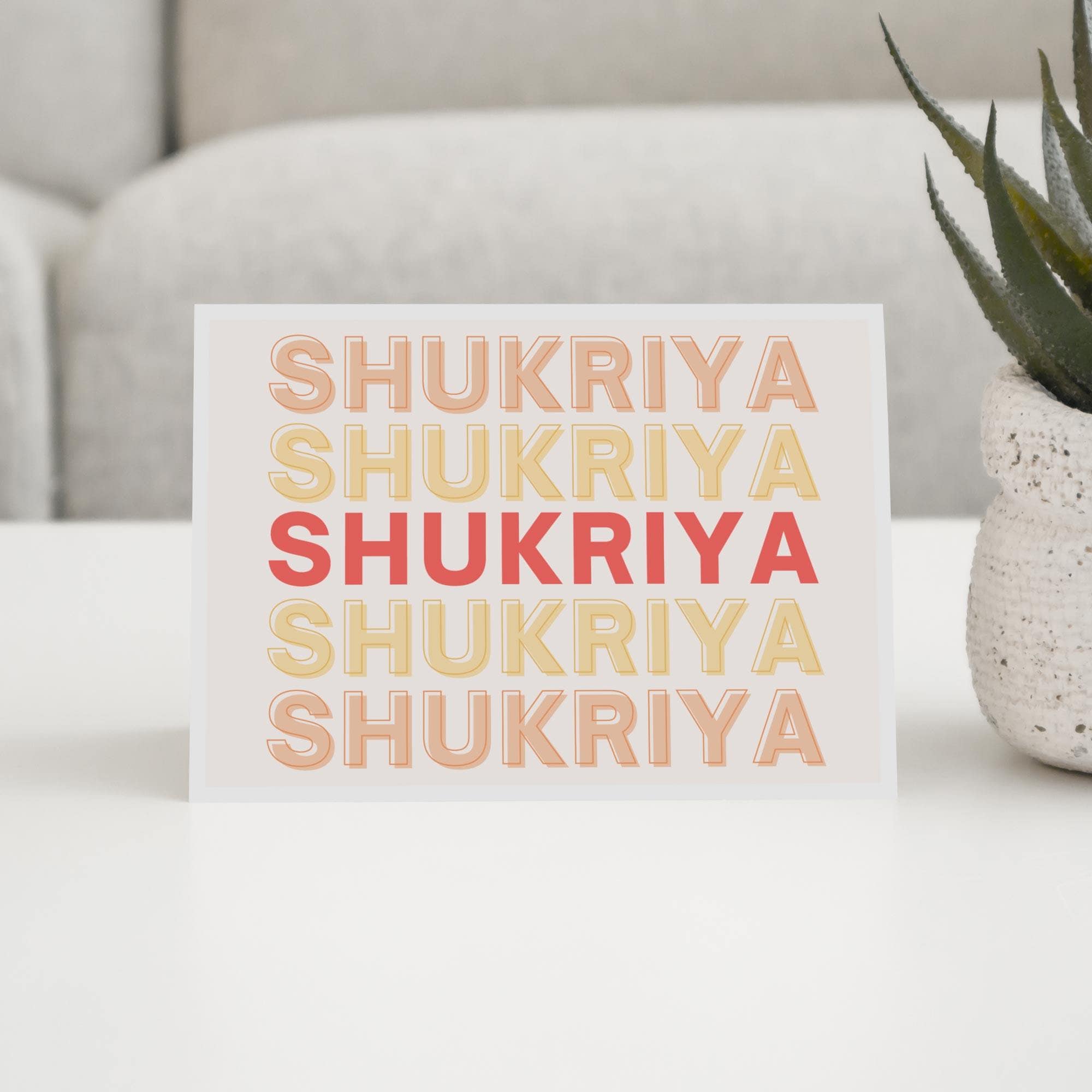 Shukriya | South Asian Card | Indian Card | Indian Thank You Card ...