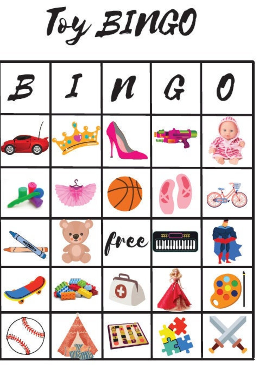 Toy BINGO - Etsy