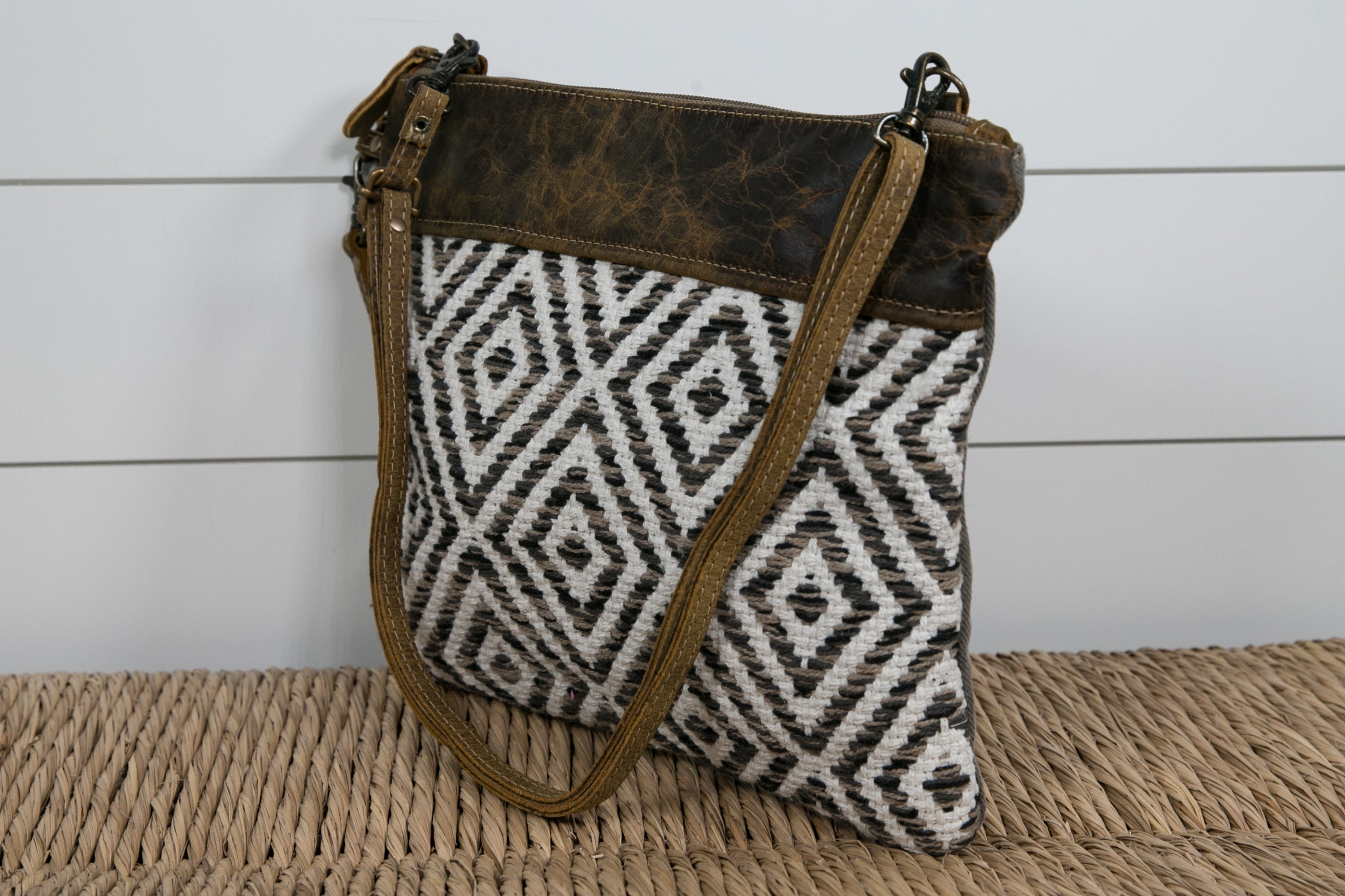 Myra Small Crossbody Bag Upcycled Canvas Rug Purse - Etsy