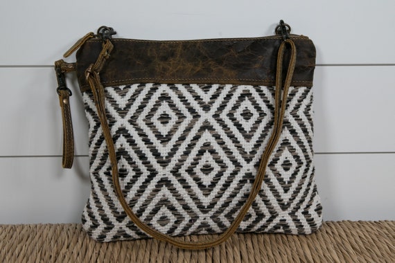 Myra Small Crossbody Bag Upcycled Canvas Rug Purse - Etsy